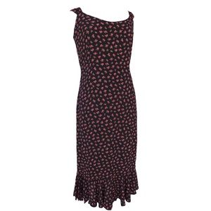 Vintage | Dresses | Vintage Rose Pattern Maxi Dress | Poshmark